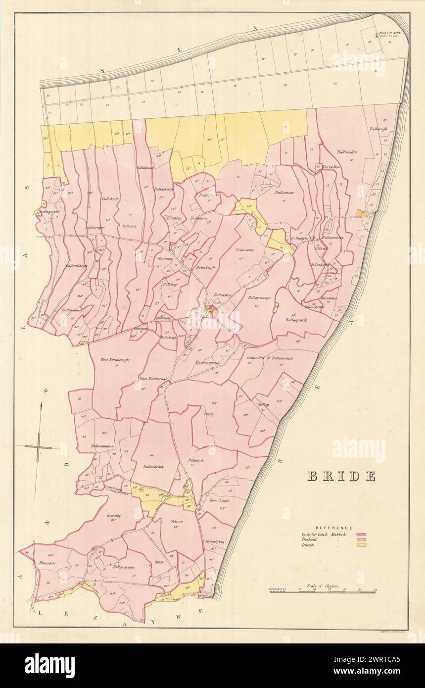 Bride Parish, Ayre Sheading, Isle of Man by James Woods 1829 old ...