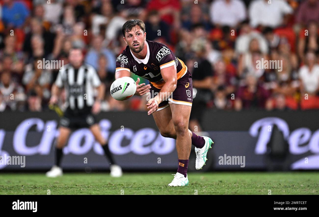 Brisbane, Australia. 14th Mar, 2024. Tyson Smoothy of the Broncos ...