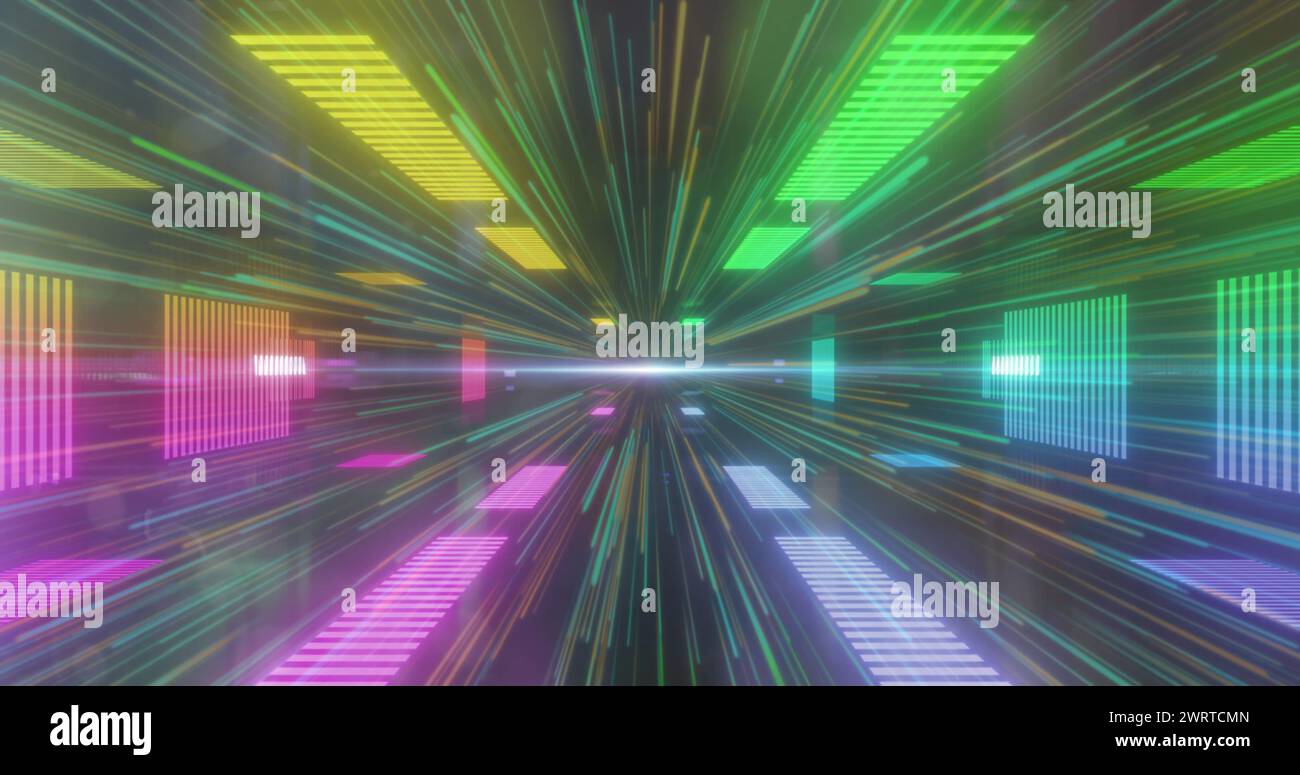 Abstract background rectangles shapes neon hi-res stock photography and ...