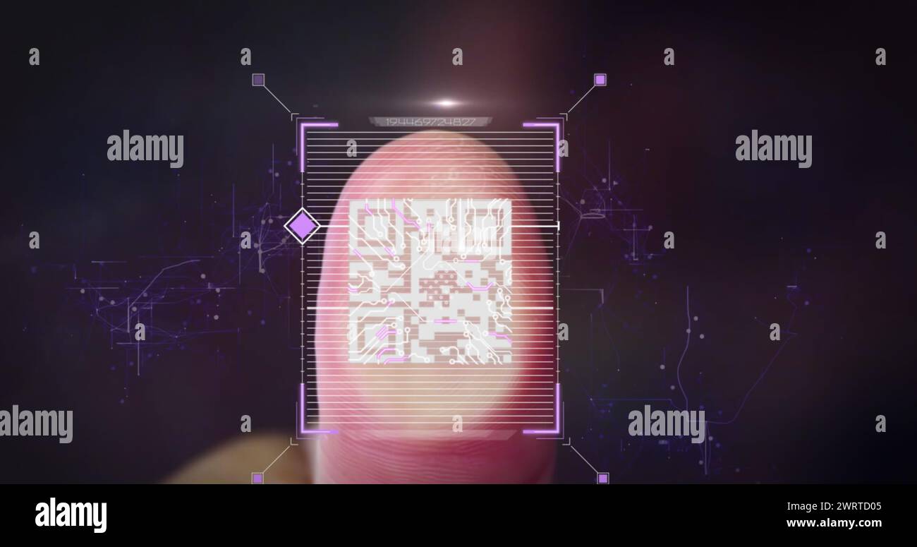 Image of qr code, networks, data processing over computer servers Stock Photo - Alamy
