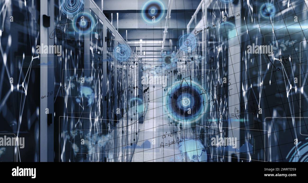 Image of data processing and tech room with servers Stock Photo - Alamy