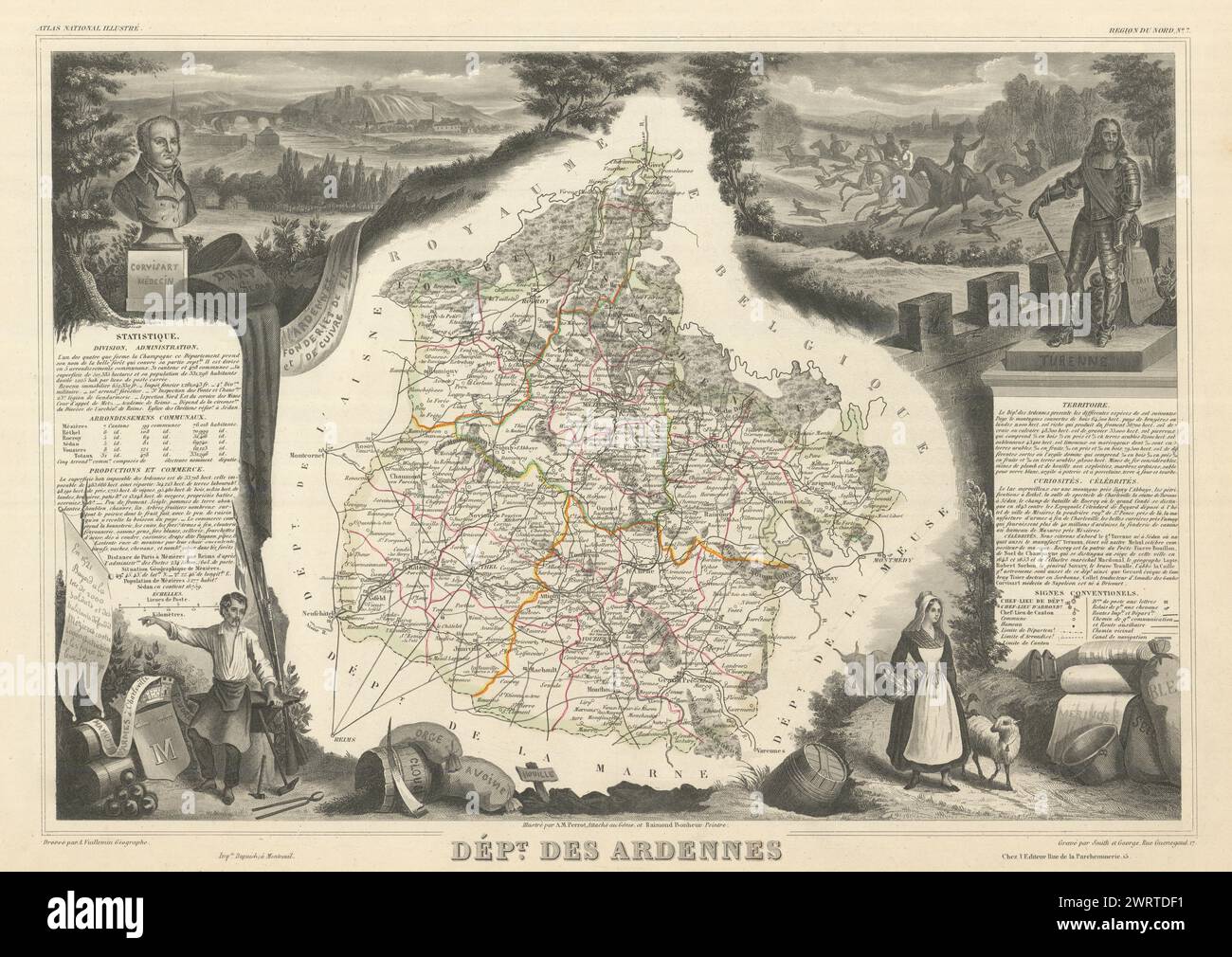 Ardennes map hi-res stock photography and images - Alamy