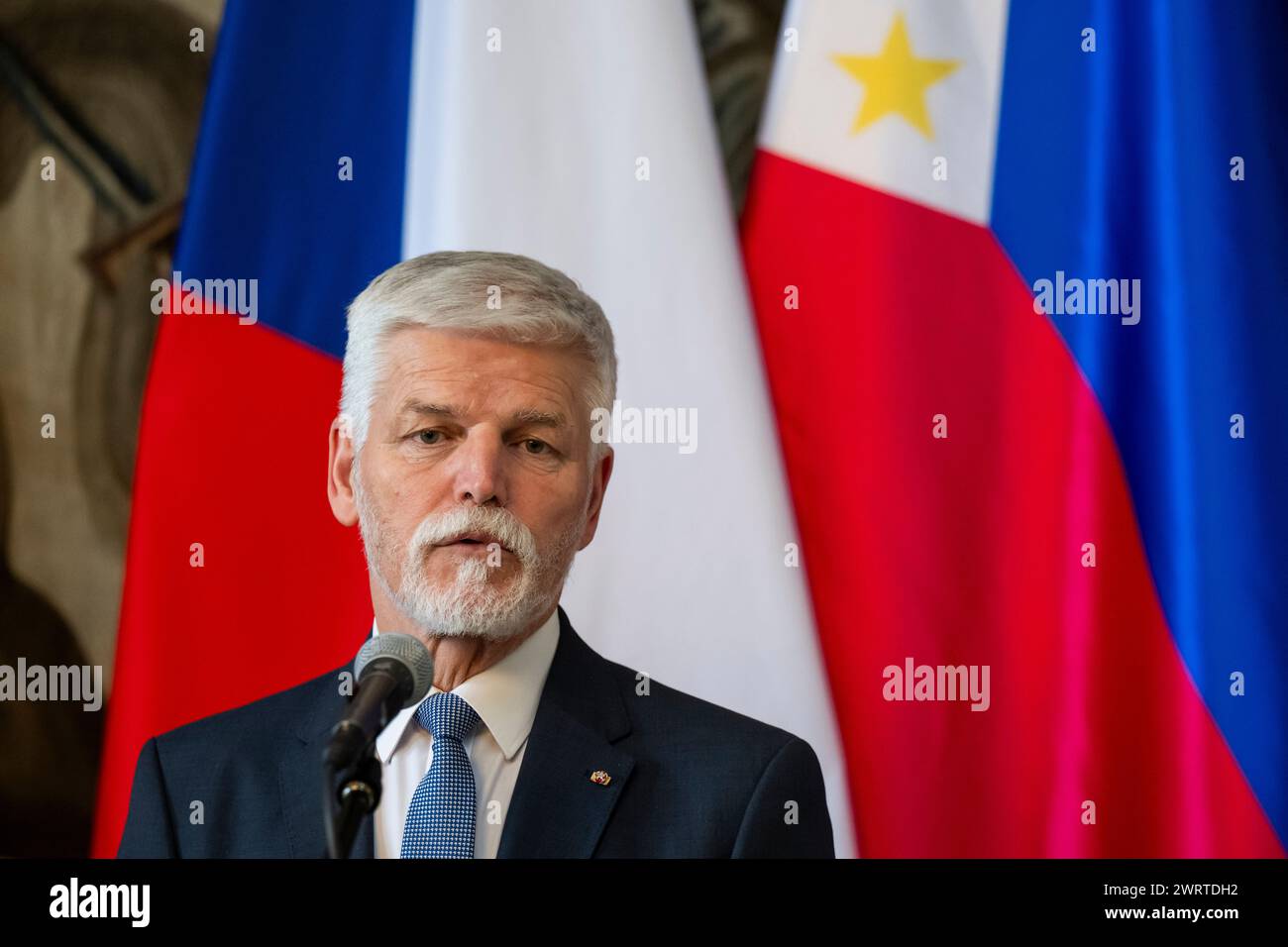Prague, Czech Republic. 14th Mar, 2024. Czech President Petr Pavel ...