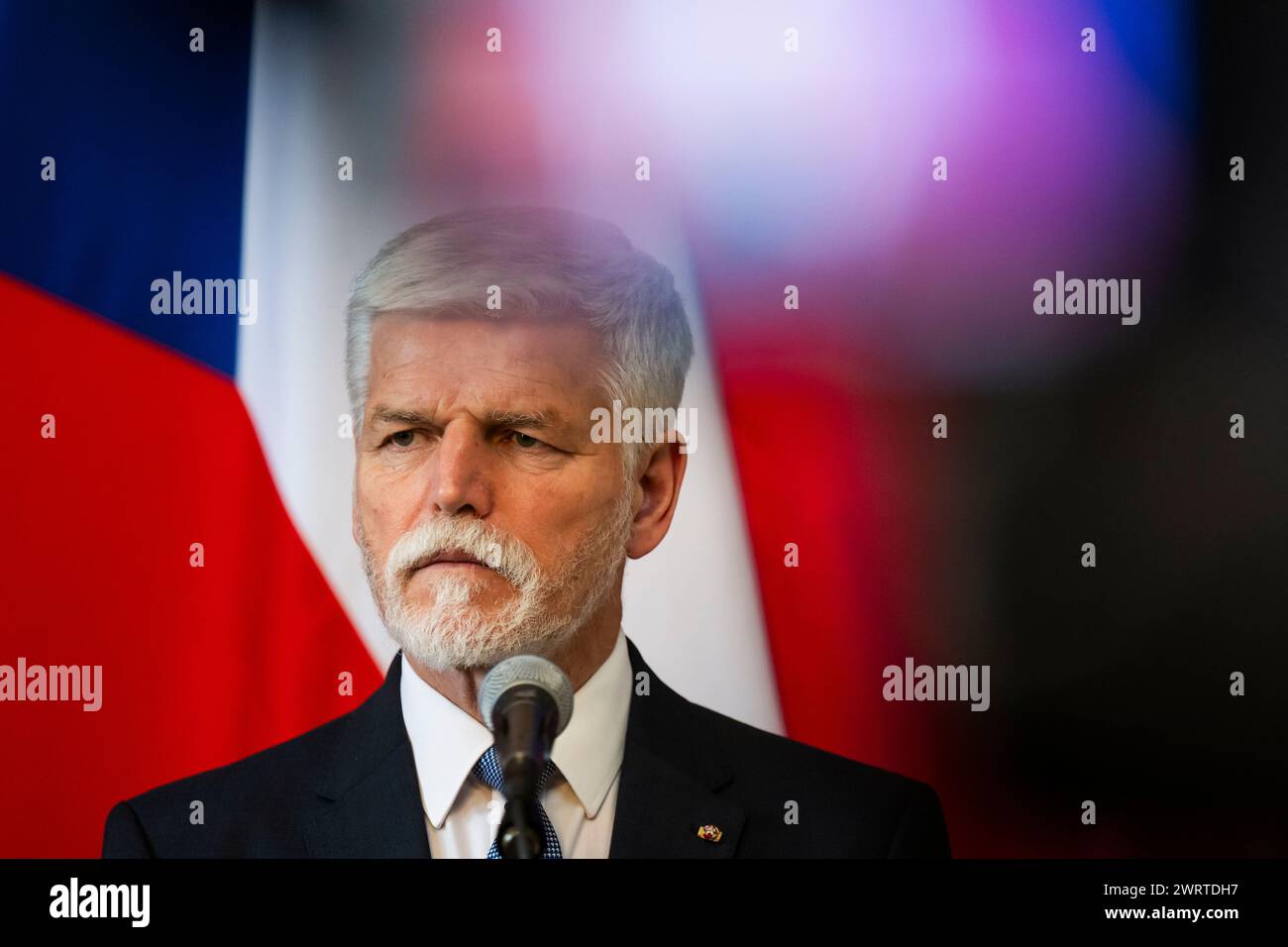 Prague, Czech Republic. 14th Mar, 2024. Czech President Petr Pavel ...