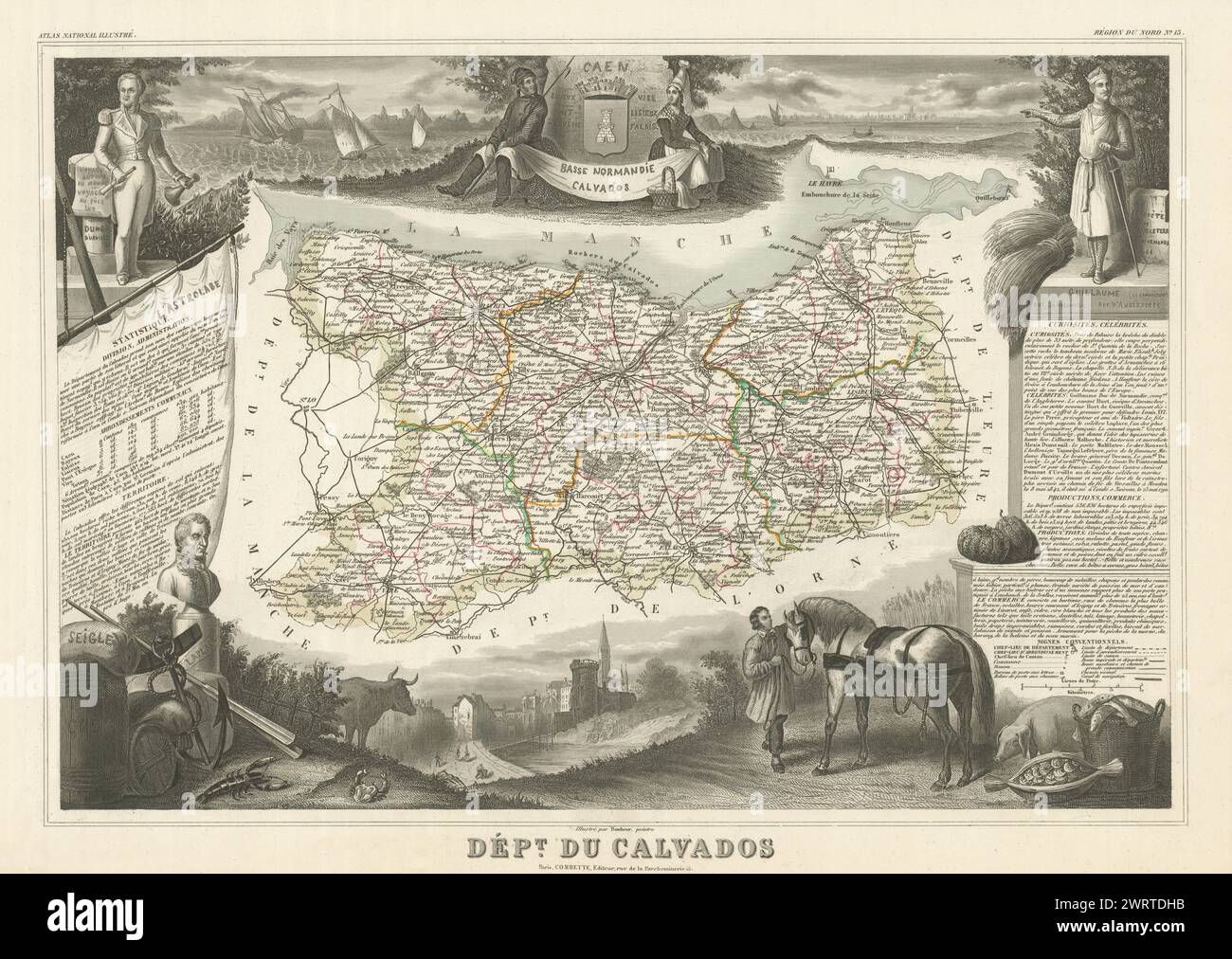 Map of calvados hi-res stock photography and images - Alamy