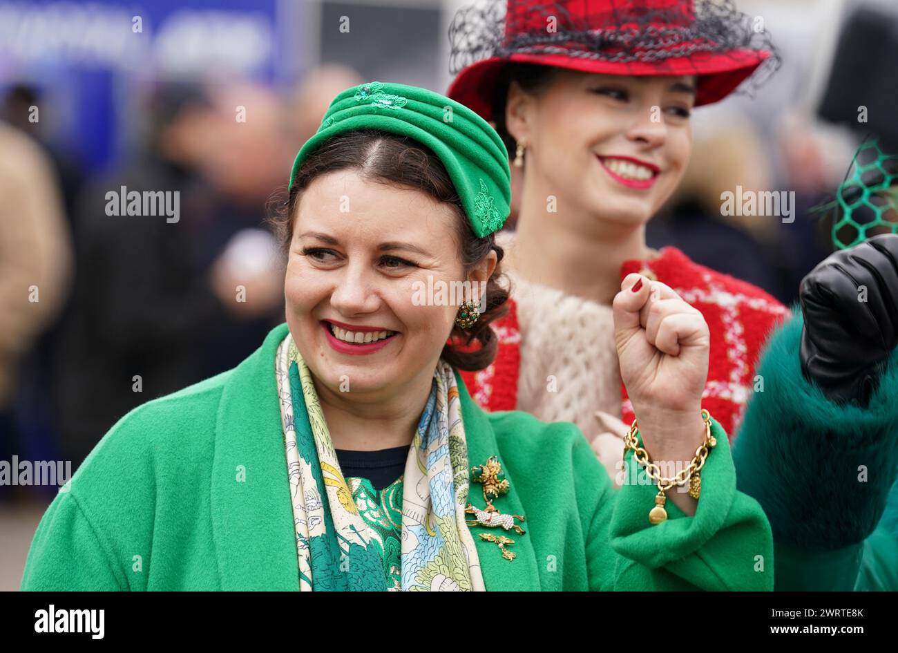 A racegoer on day three of the 2024 Cheltenham Festival at Cheltenham ...