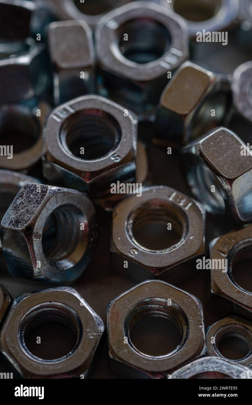 Close up pile metal lot hi-res stock photography and images - Alamy