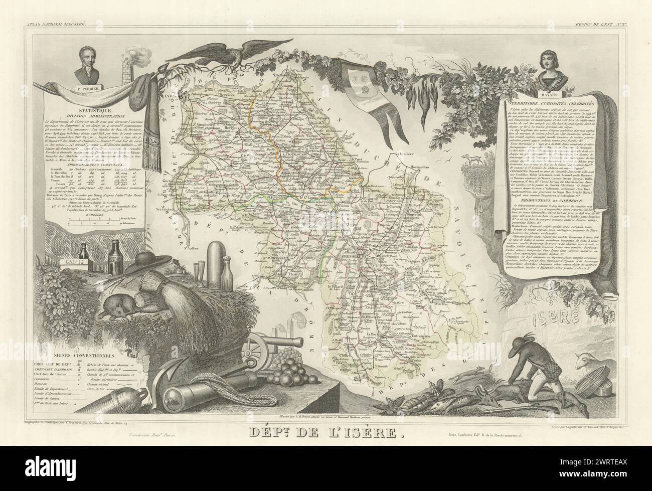 Carte de l'isere hi-res stock photography and images - Alamy
