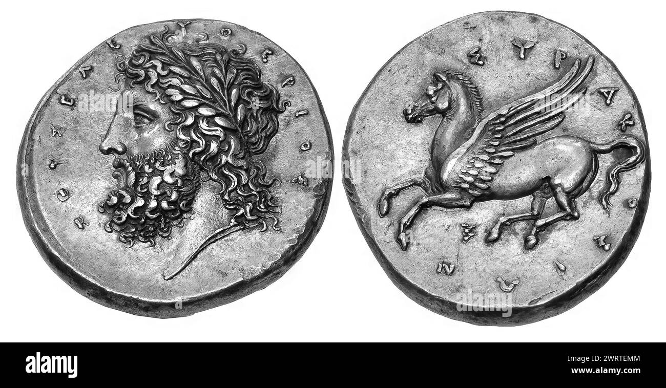 Ancient greece coins Black and White Stock Photos & Images - Alamy