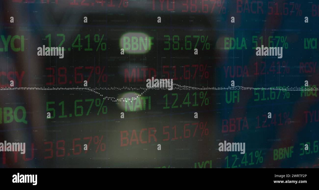 Image of stock market on black background Stock Photo - Alamy