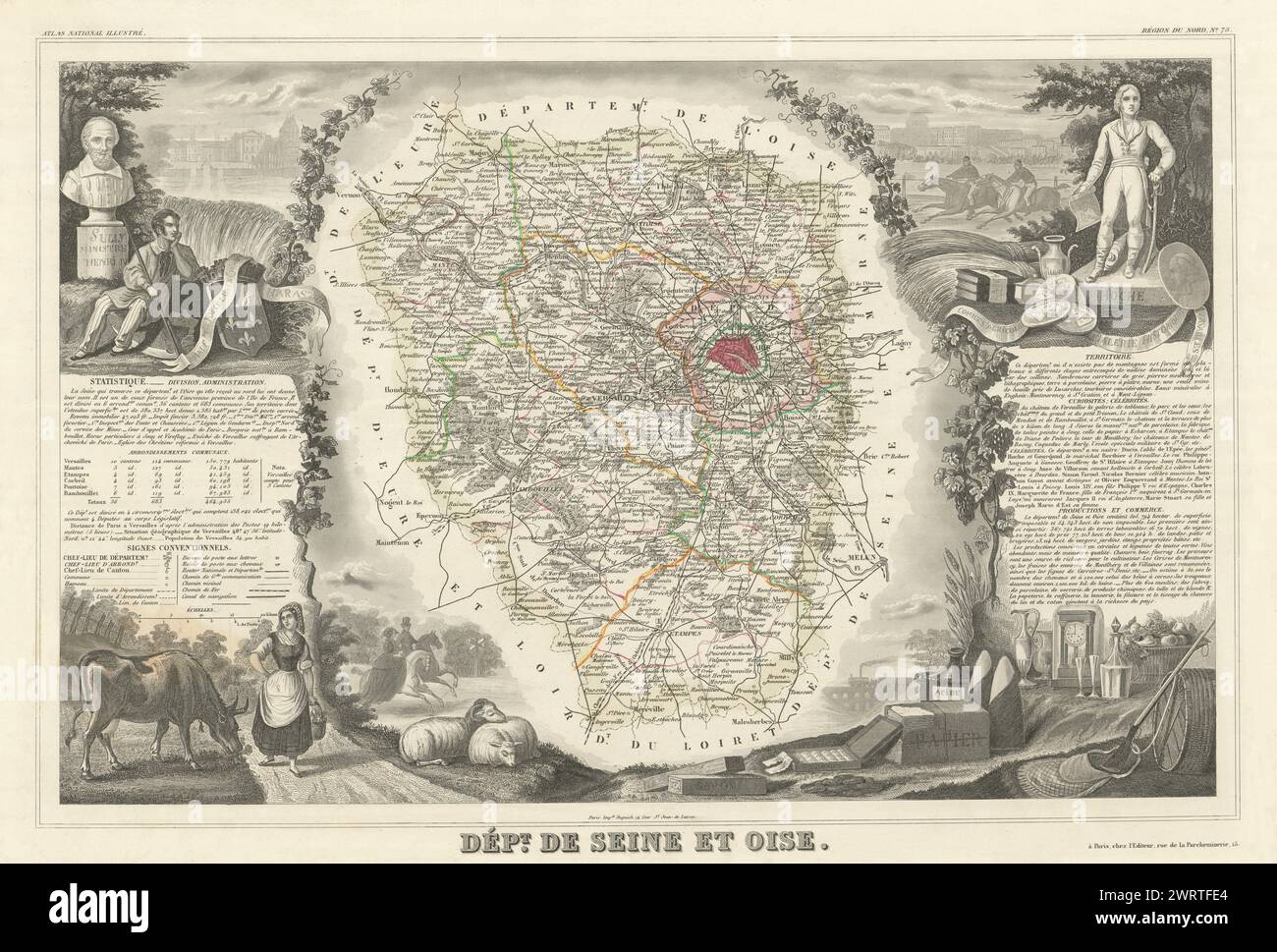 Seine map hi-res stock photography and images - Alamy