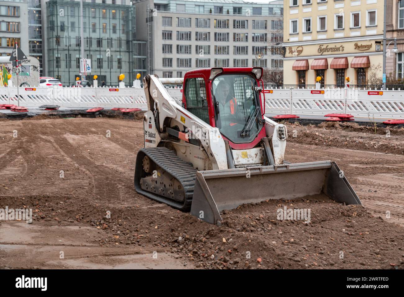 Berlin, Germany - 16 DEC 2021: Construction in progress in the ...