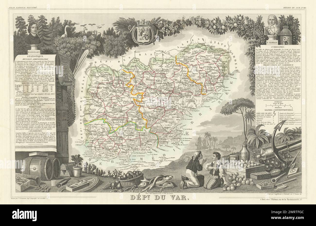 Var departement carte hi-res stock photography and images - Alamy