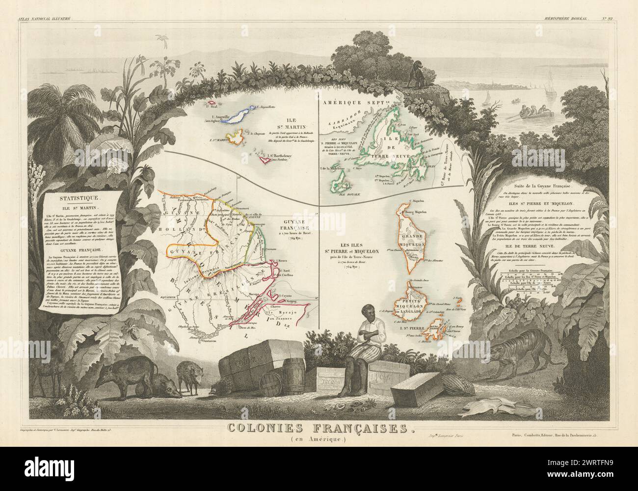 Caribbean colonies map hi-res stock photography and images - Alamy
