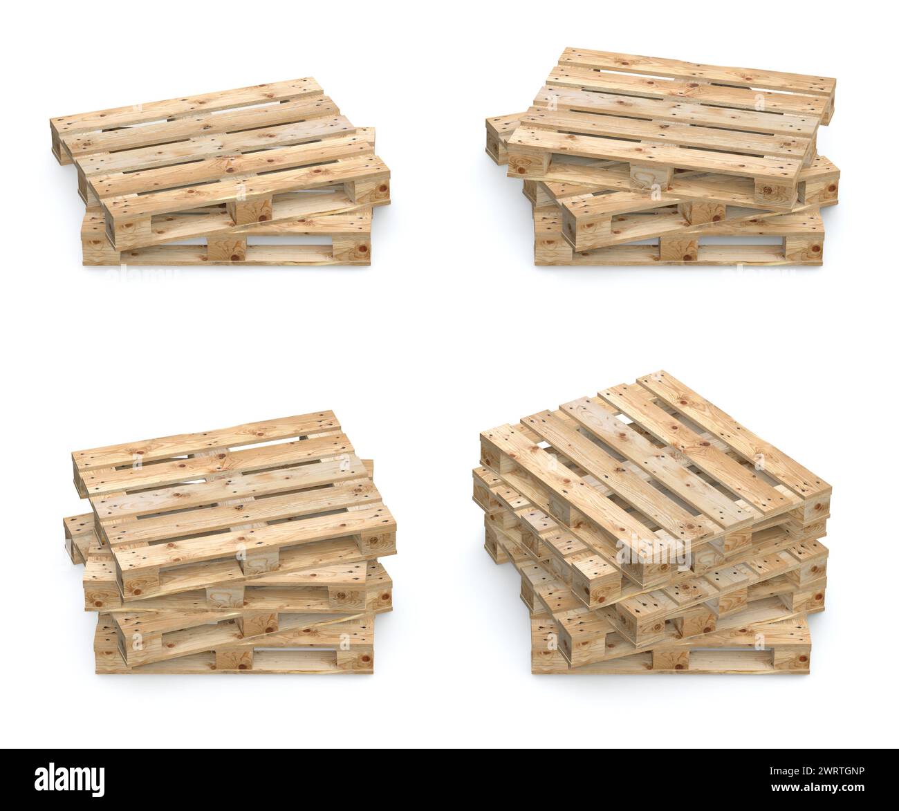 Wooden Pallet Set , This is a 3d rendered computer generated image ...