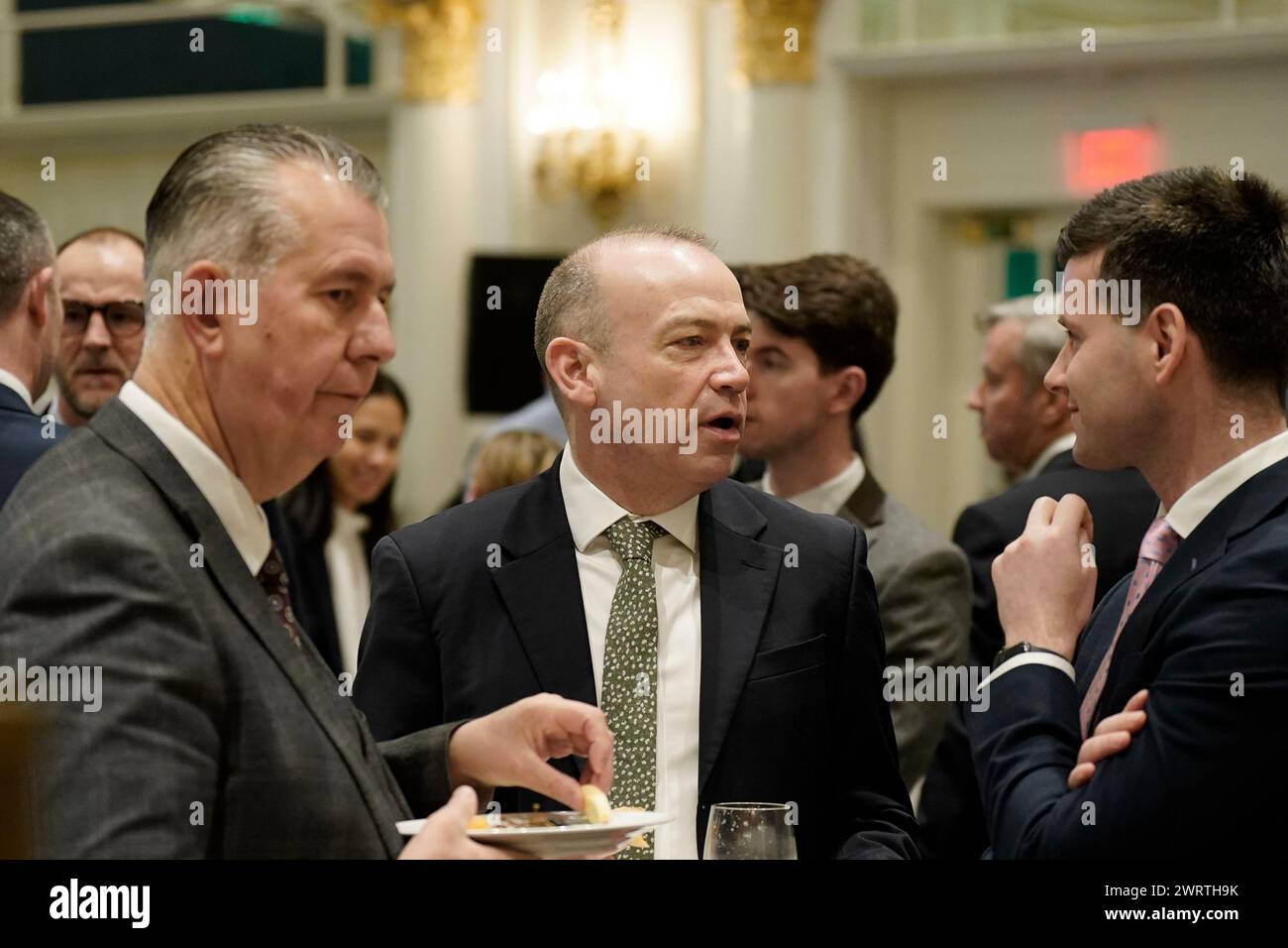 (left-right) Edwin Poots, Northern Ireland Secretary Chris Heaton ...