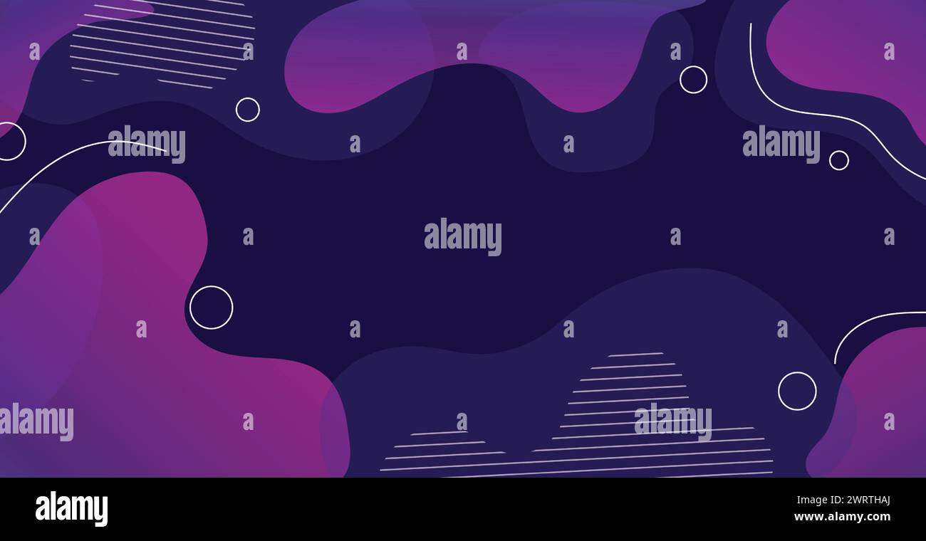 Colorful geometric panoramic background. Trendy composition of blue ...