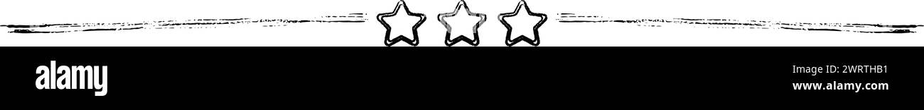 Star frame divider border horizontal line vector shape icon for ...