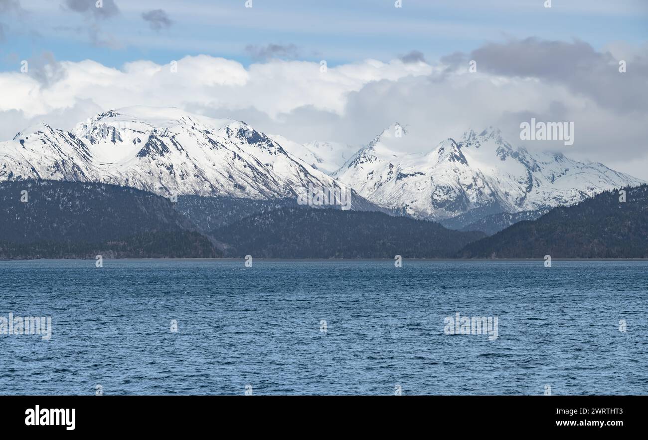 The mountains of Lake Clark National Park and Preserve from the Kenai ...