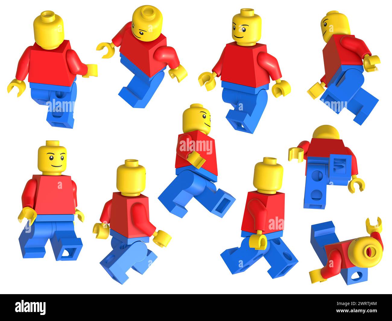 Plastic Man Toy Set , This is a 3d rendered computer generated image ...