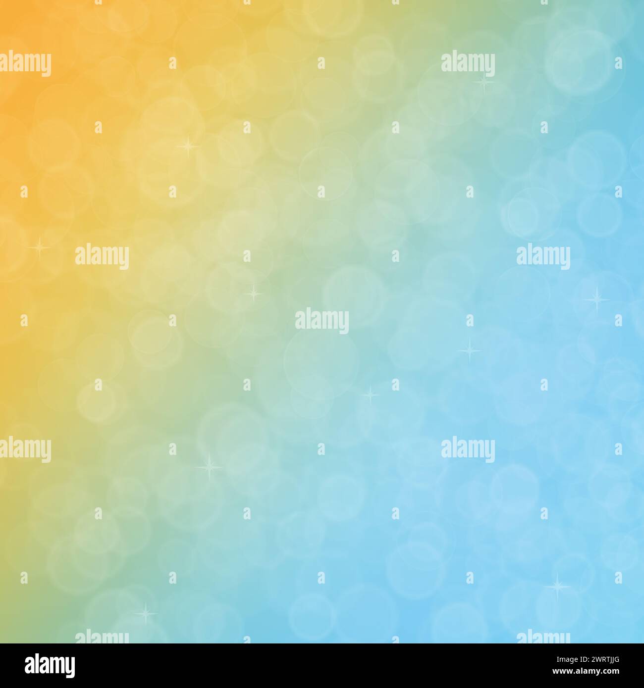 Yellow and blue adstract bokeh glitter bubbles background card Stock Photo - Alamy