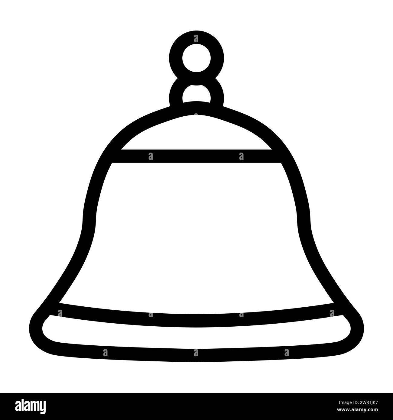 black vector bell icon on white background Stock Vector Image & Art - Alamy