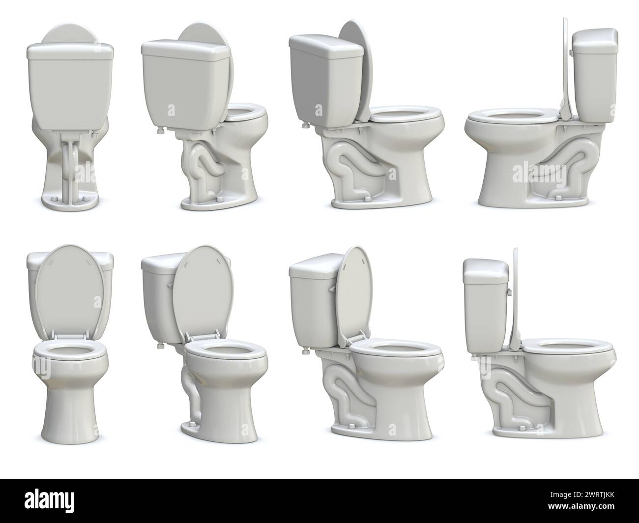 Ceramic Toilet Wc Set , This is a 3d rendered computer generated image ...
