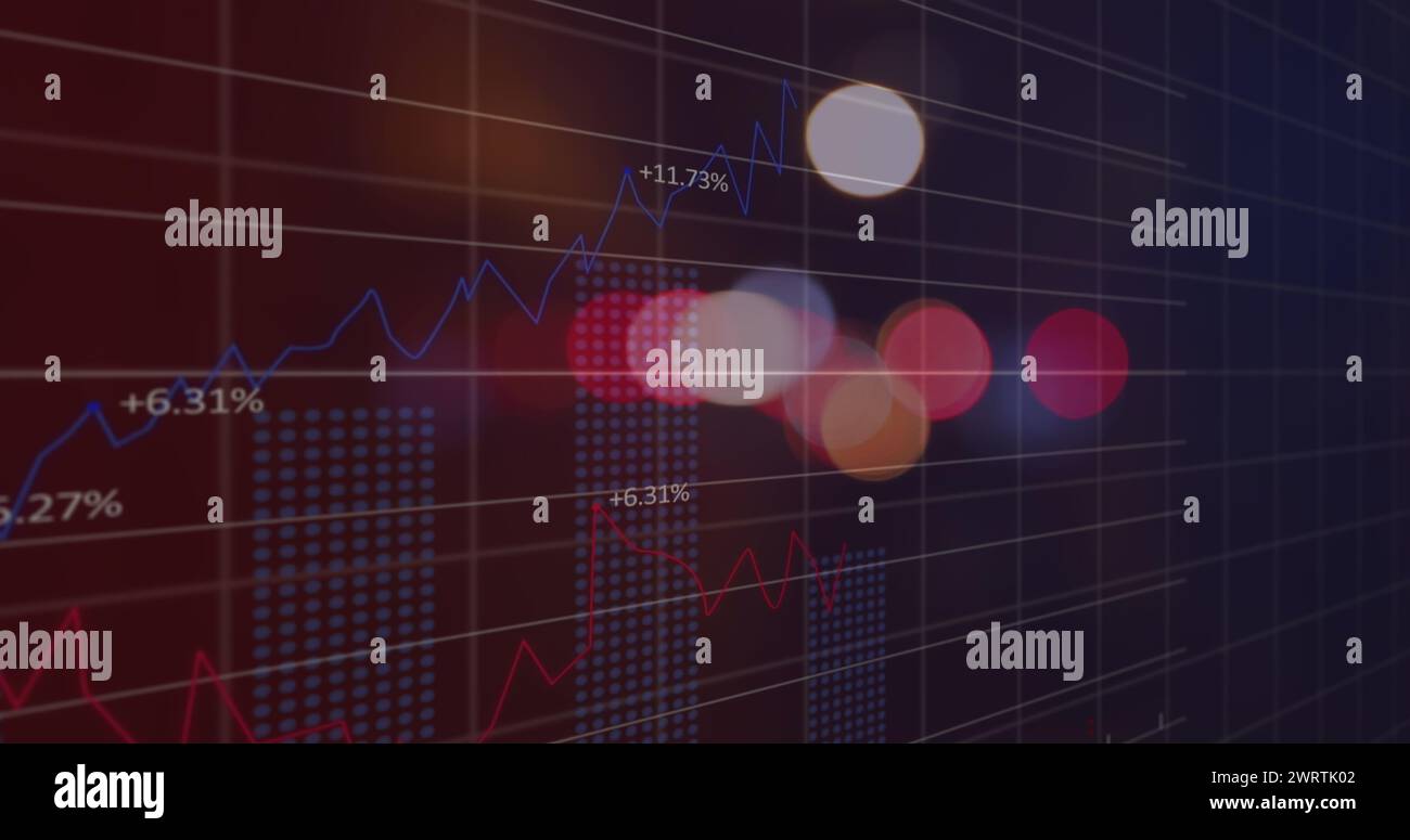 Digital Image Of Statistical Data Processing Over Spots Of Light