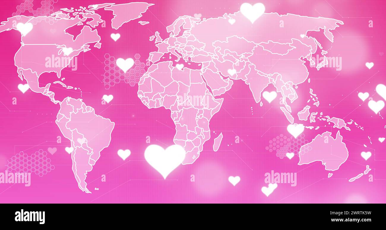 Pink map hi-res stock photography and images - Alamy