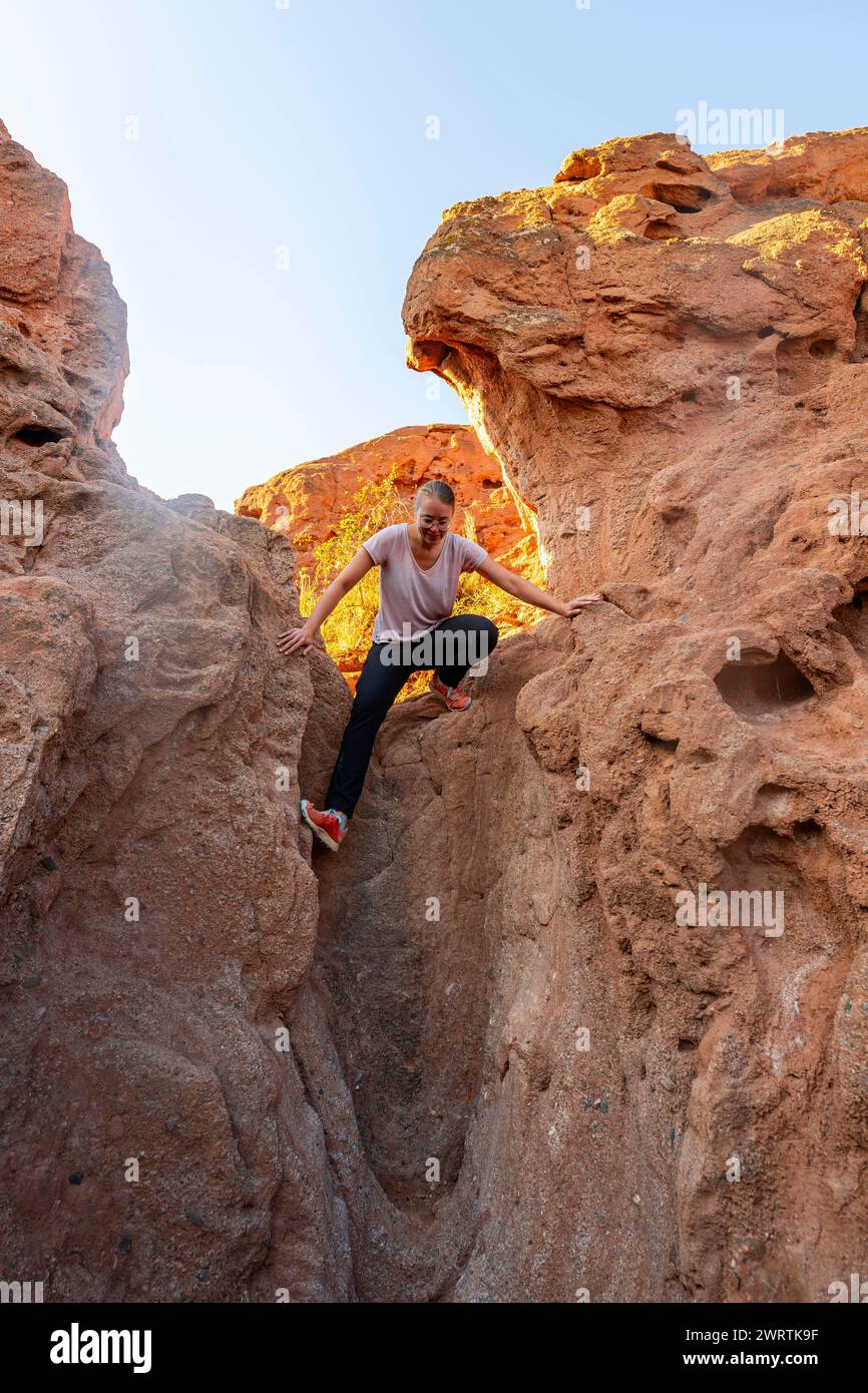 Kyrgyzstan skazka canyon person hi-res stock photography and images - Alamy