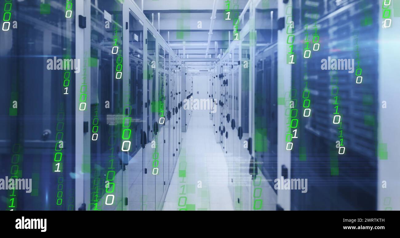Data server room binary numbers hi-res stock photography and images - Alamy