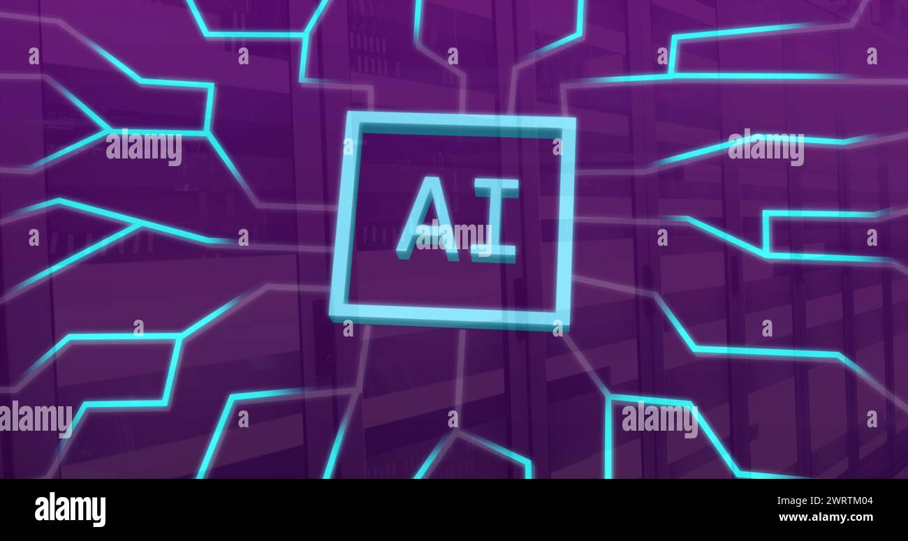 Image of ai data processing over computer circuit board Stock Photo - Alamy