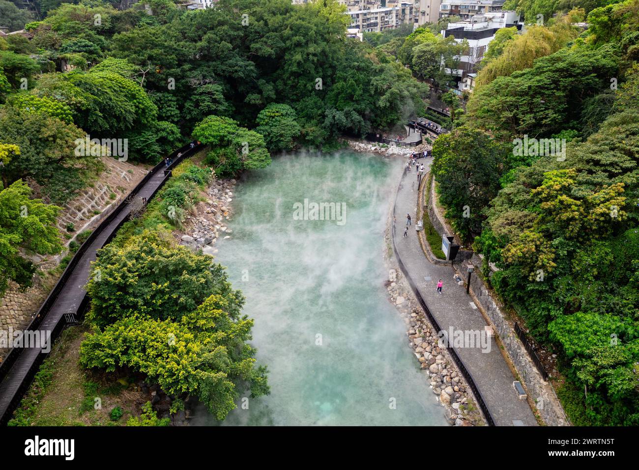 scenery of thermal valley located at beitou district, taipei city ...