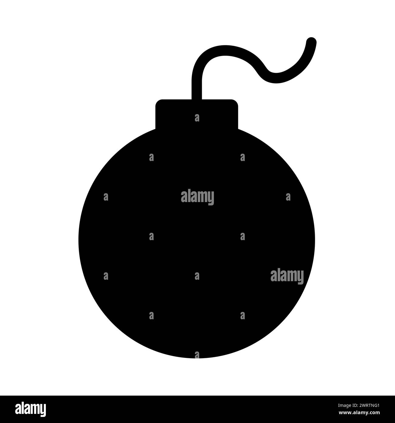 black vector bomb icon on white background Stock Vector Image & Art - Alamy