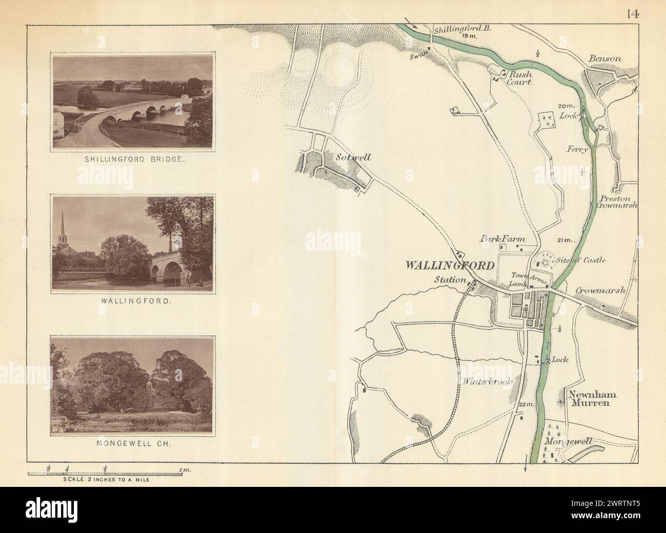 RIVER THAMES - Sotwell - Benson - Wallingford. Mongewell Church. TAUNT ...