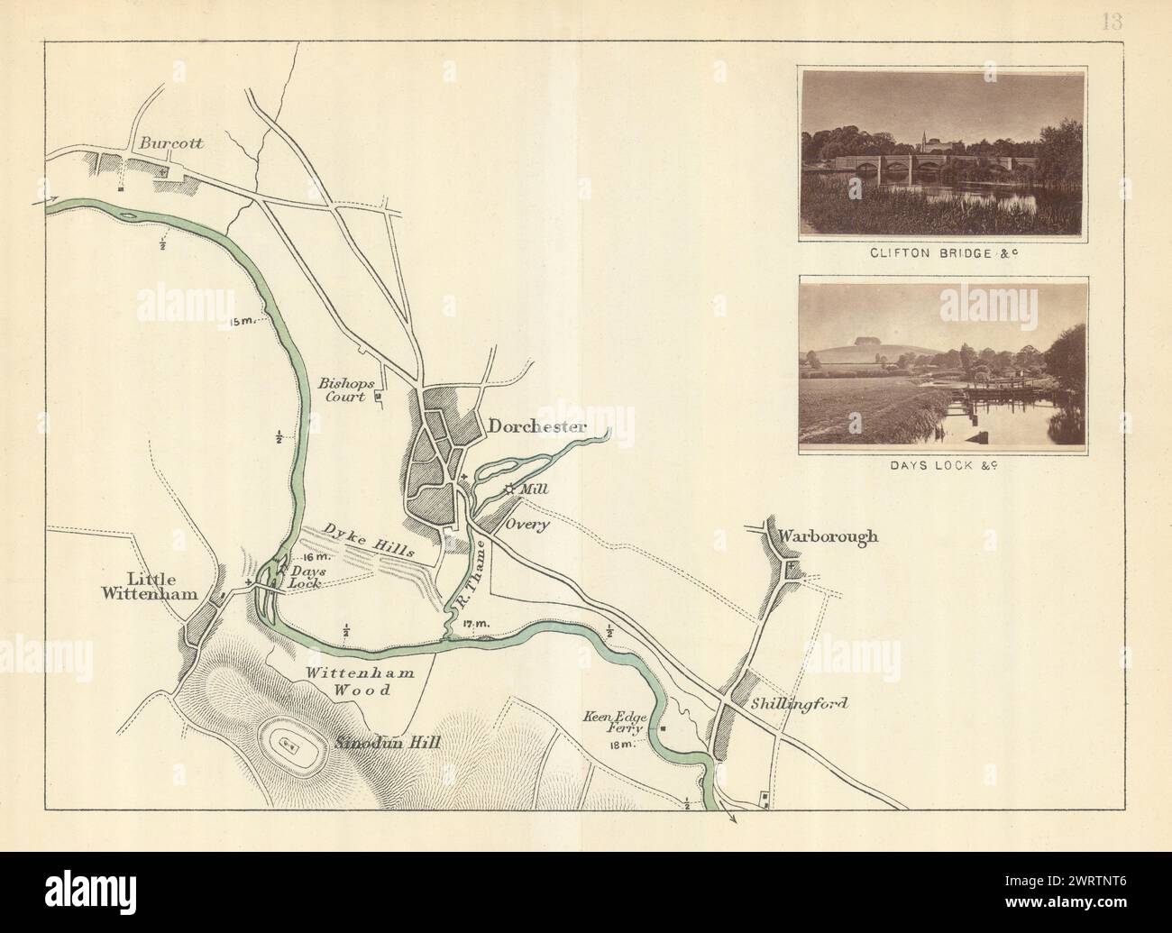 RIVER THAMES Burcott Dorchester Wittenham Shillingford Warborough TAUNT ...