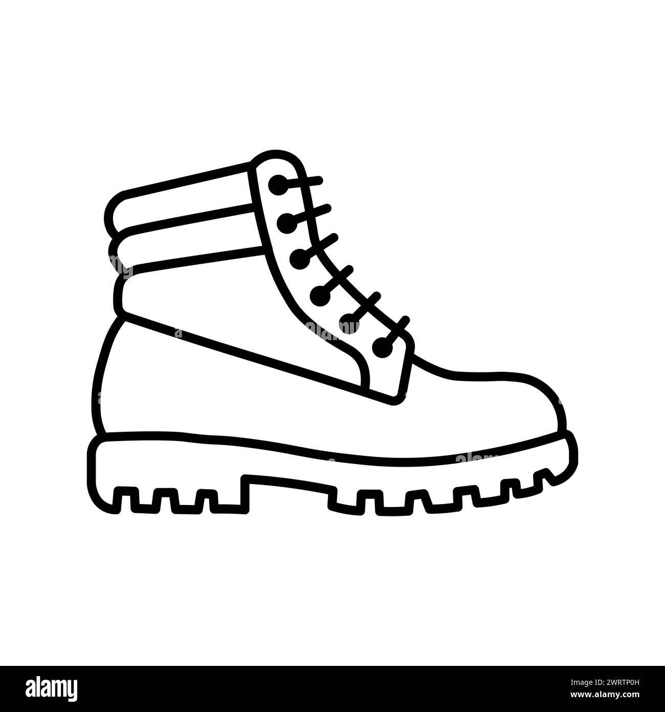 black vector boot icon on white background Stock Vector Image & Art - Alamy