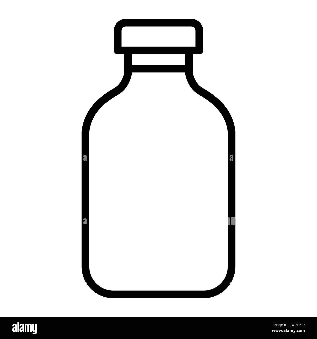 black vector bottle icon on white background Stock Vector Image & Art ...
