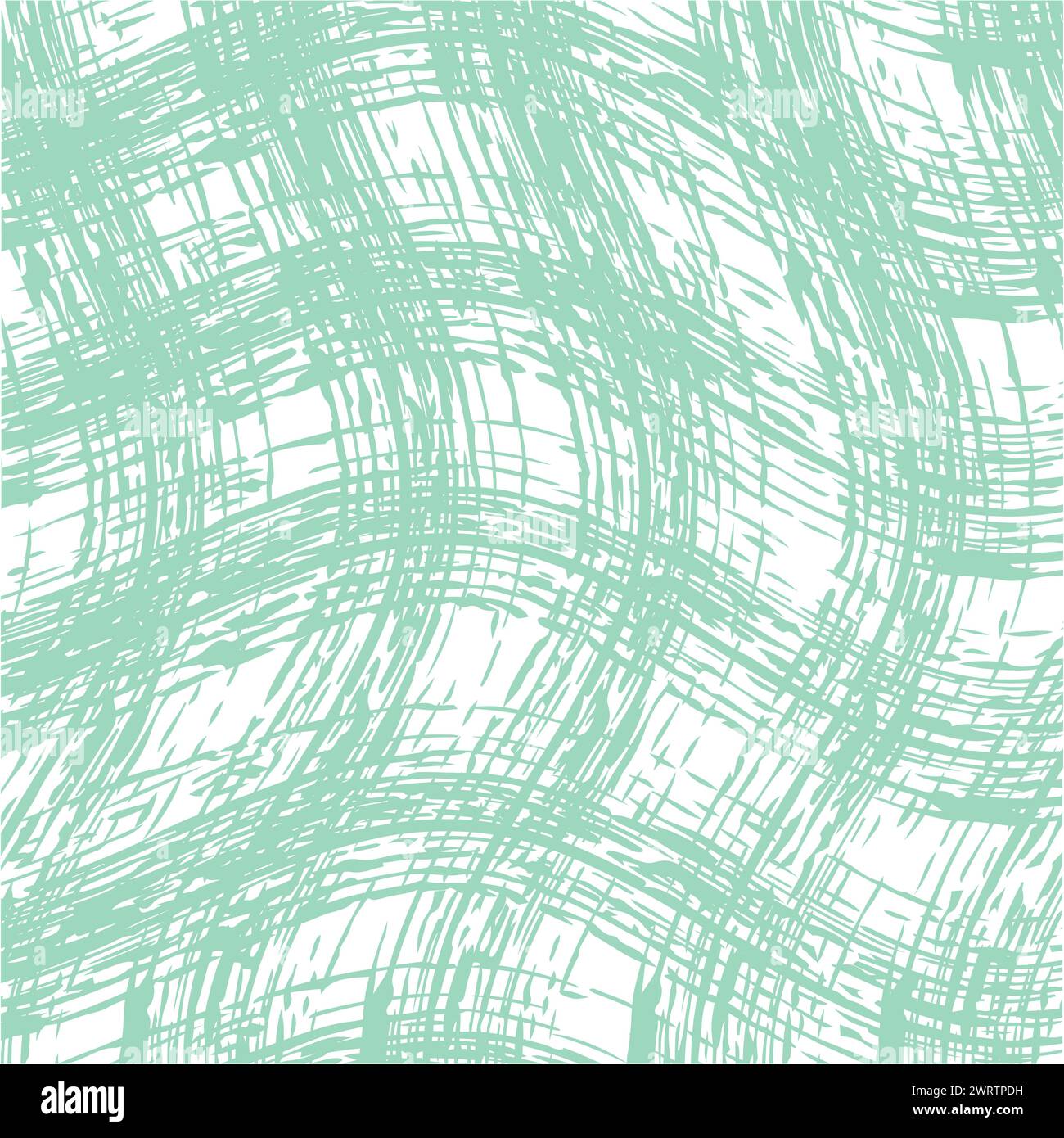 Vector hand drawn cute checkered pattern. Doodle Plaid wavy wide brush ...