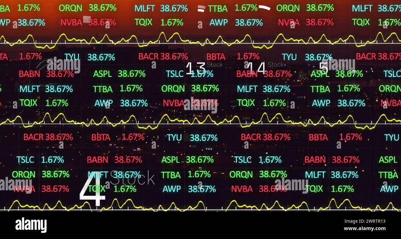 Image of stock market over stock market Stock Photo - Alamy