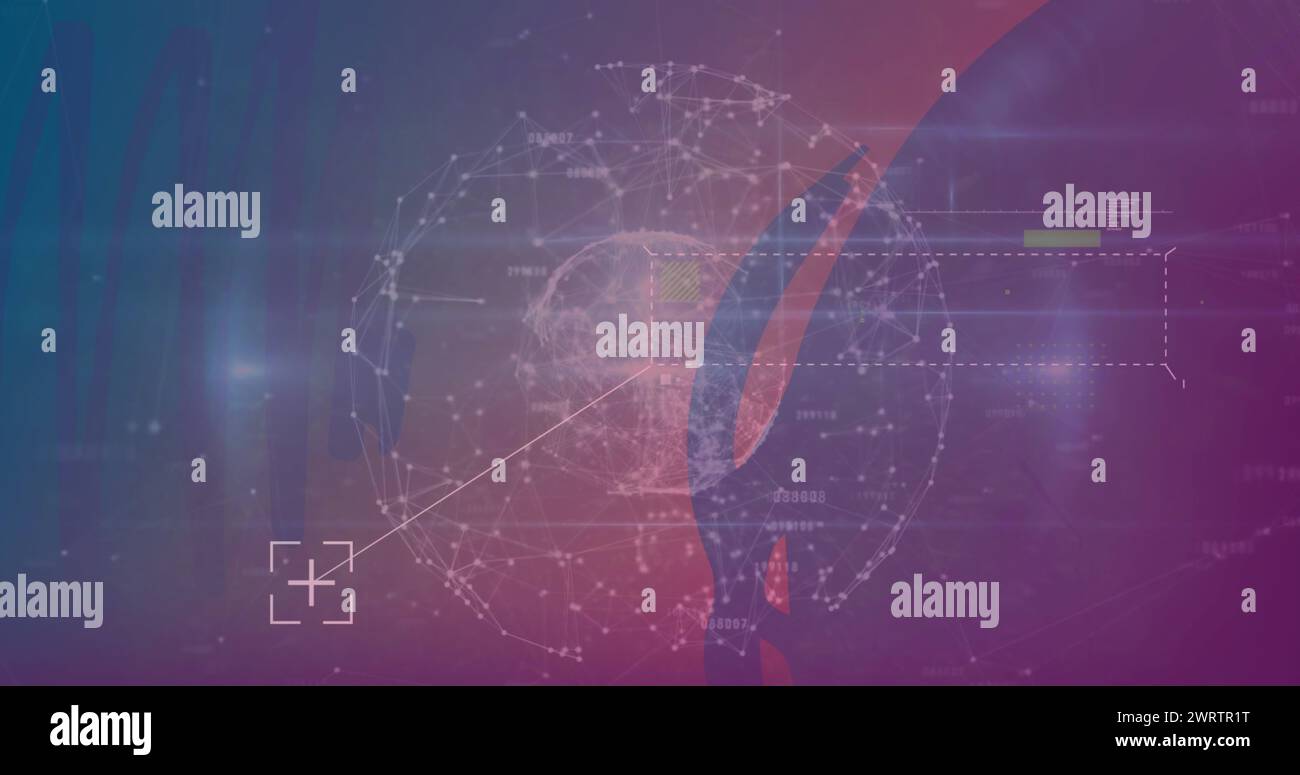 Image of globe with network of connections Stock Photo - Alamy