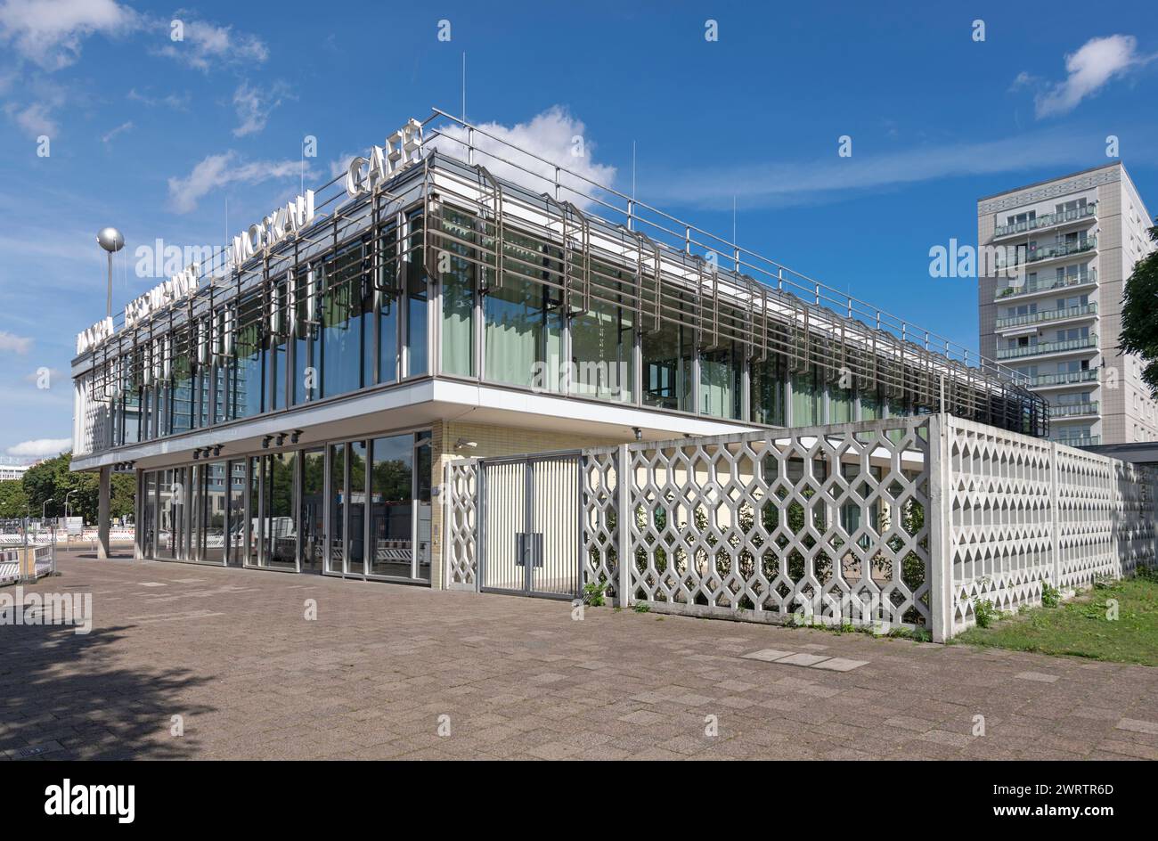 Cafe Moskau, Karl-Marx-Allee, East Berlin, Germany Stock Photo - Alamy