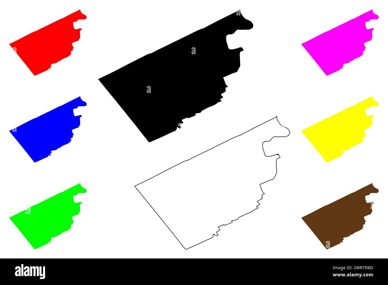 Waterloo city (Canada, Ontario Province) map vector illustration ...