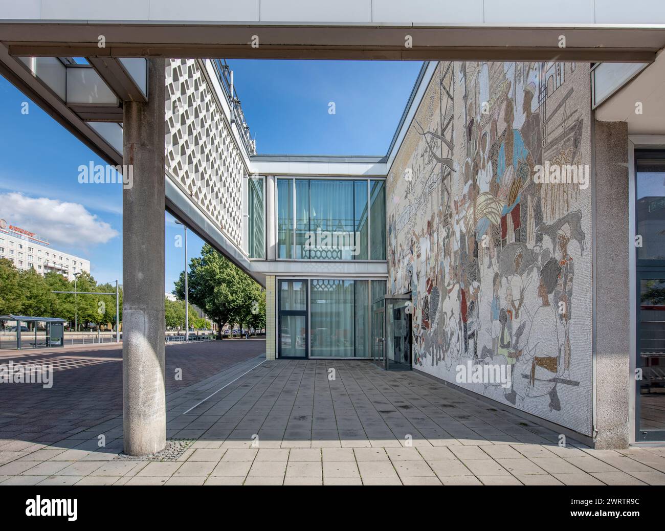 Cafe Moskau, Karl-Marx-Allee, East Berlin, Germany Stock Photo - Alamy