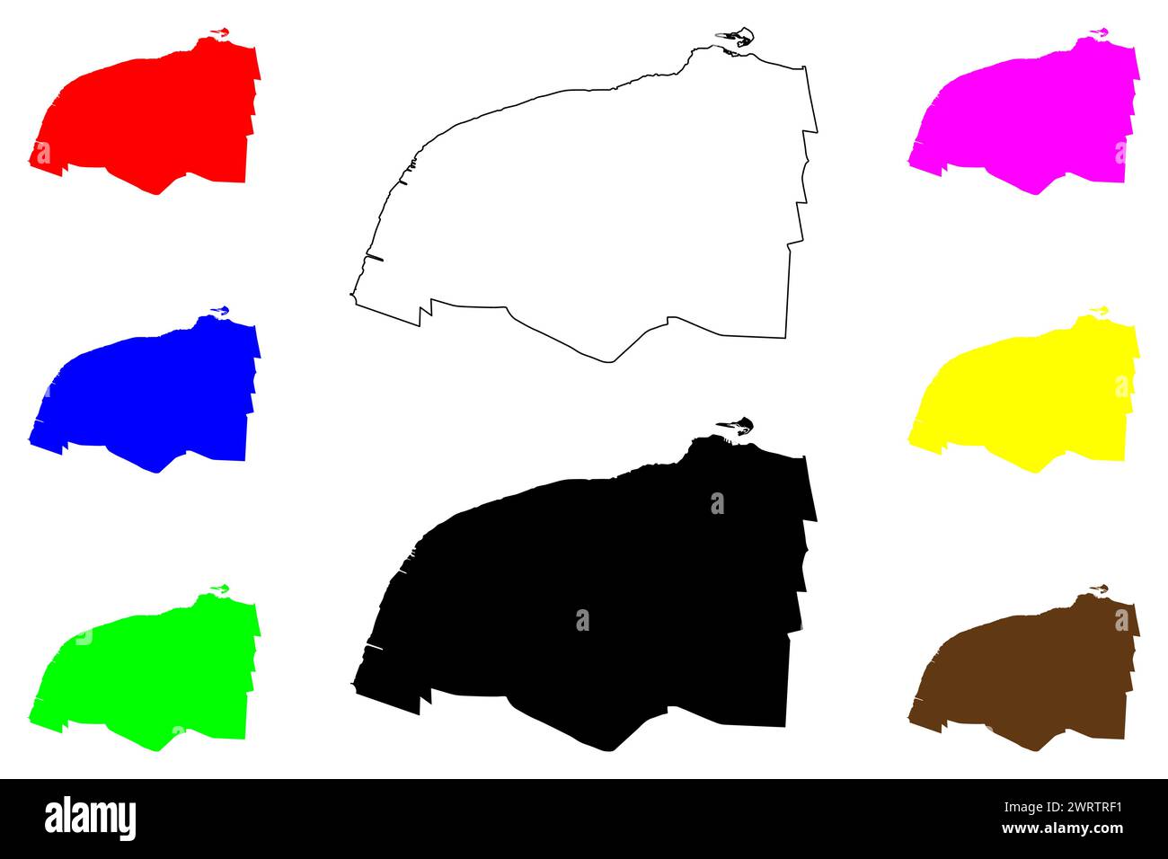 Windsor city (Canada, Ontario Province) map vector illustration ...