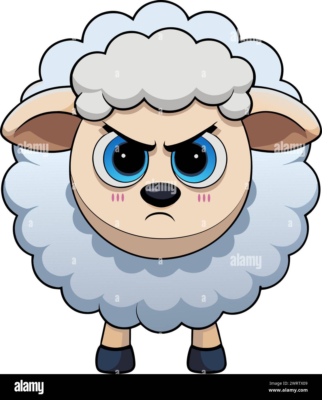 Angry cartoon sheep hi-res stock photography and images - Alamy