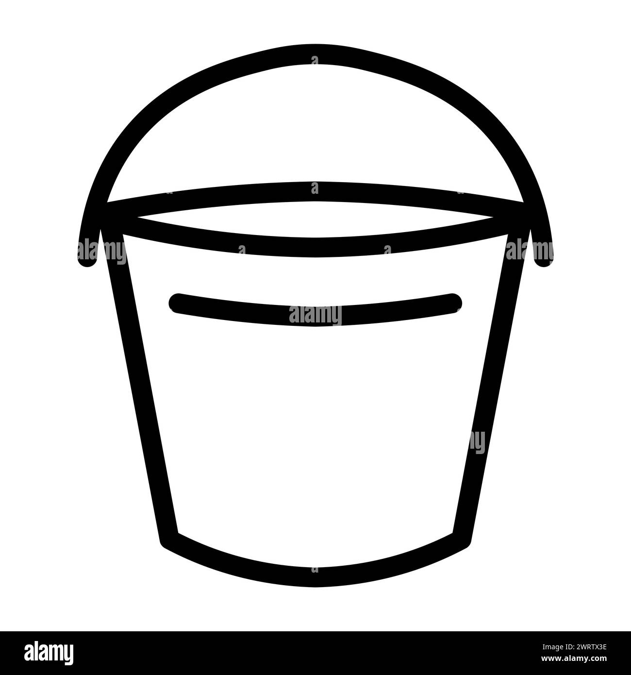 black vector bucket icon on white background Stock Vector Image & Art ...