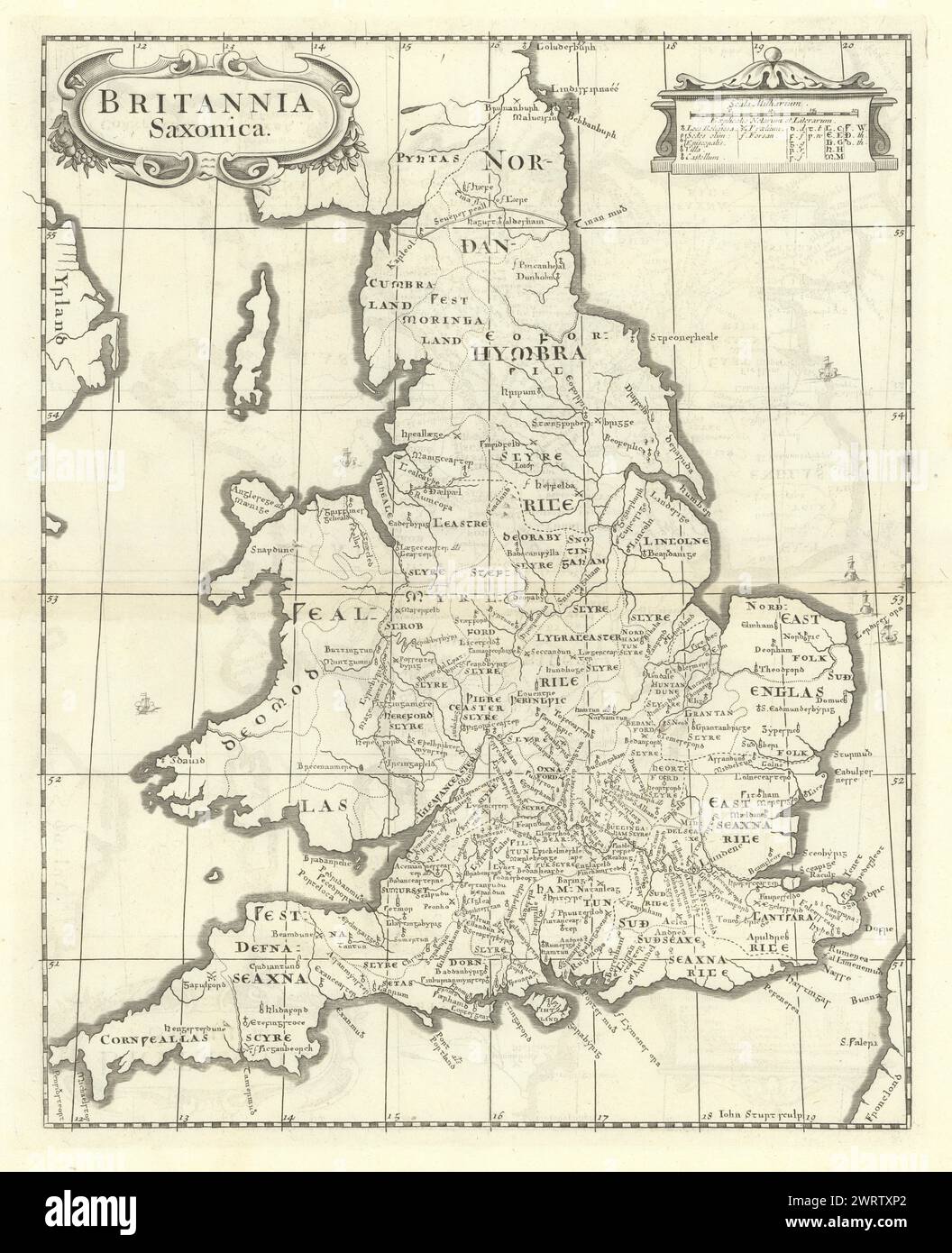 Saxon Britain.'BRITANNIA SAXONICA' by ROBERT MORDEN.Camden's Britannia ...