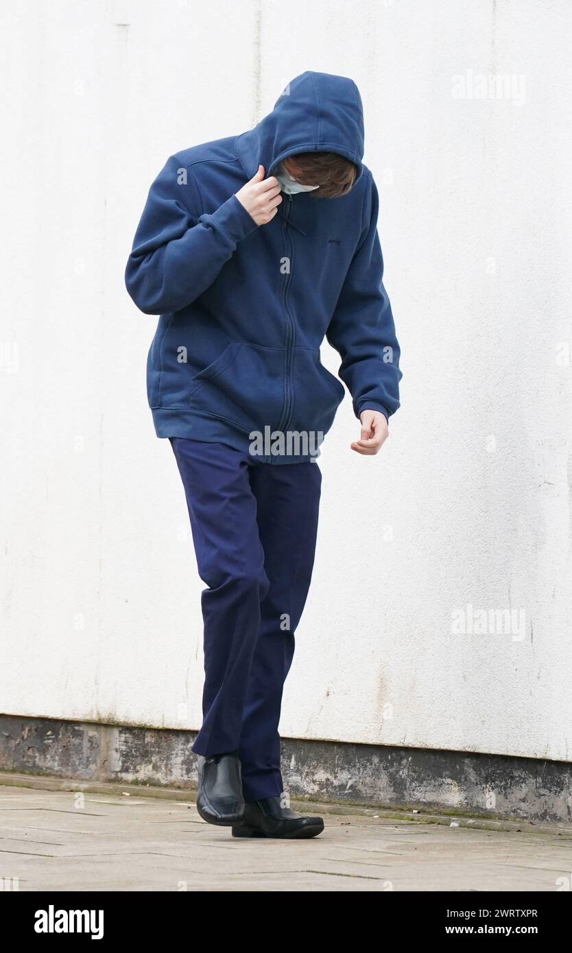 Suspended Warwickshire police officer PC Daniel Gentles, arrives at ...