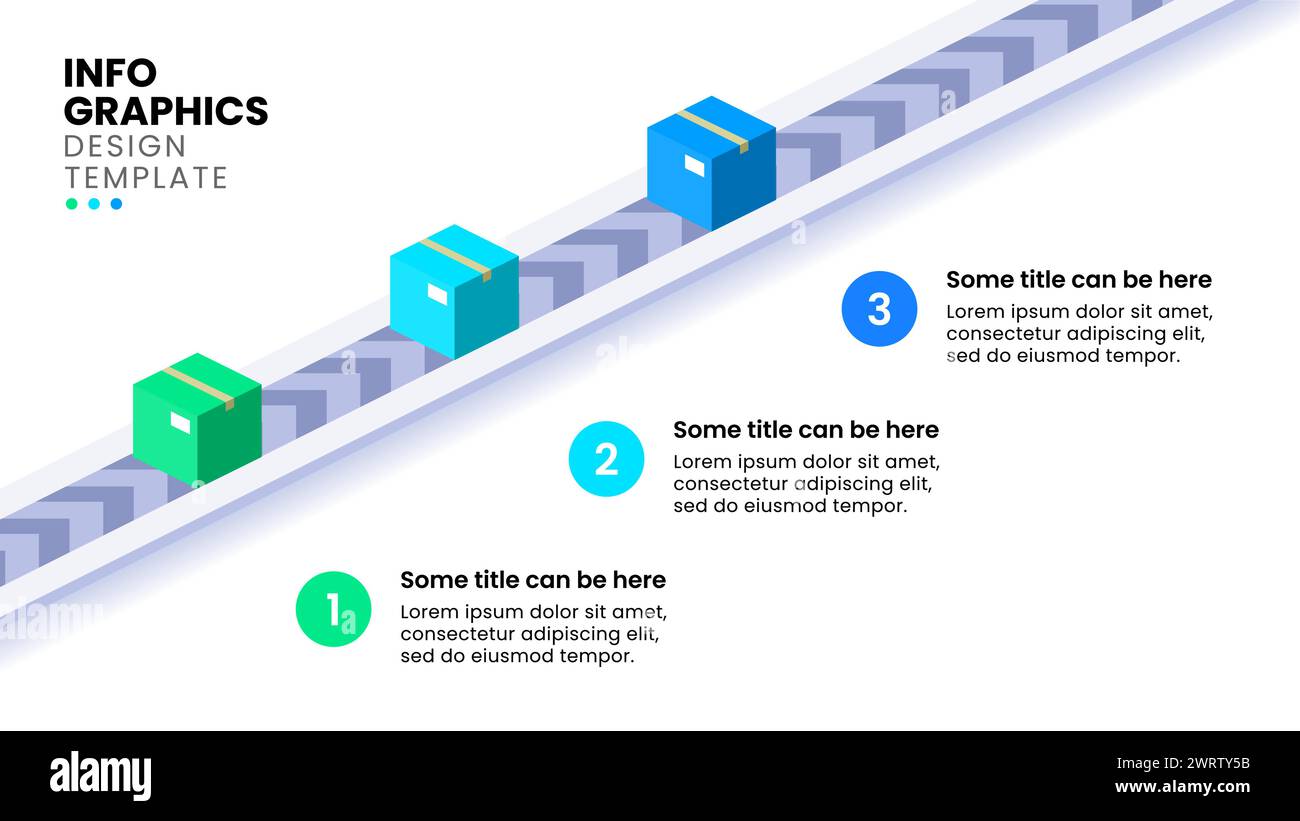 Infographic template with 3 options or steps. Package. Can be used for ...